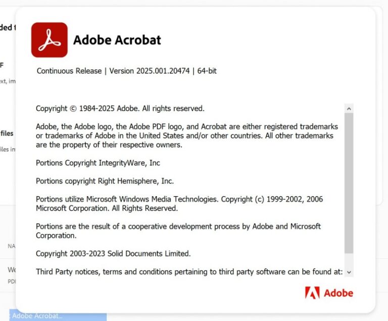Adobe Acrobat 2025 ตัวเต็มถาวร (Windows) - โหลดฟรี